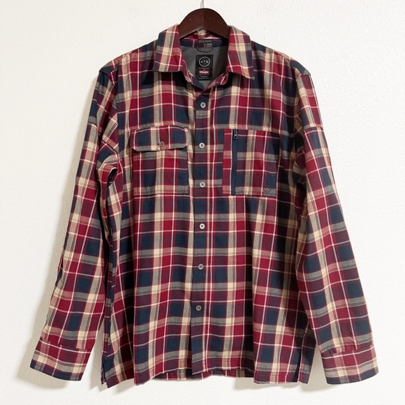 Wrangler | Shirts | Wrangler Atg Plaid Elbow Patch Button Up | Poshmark